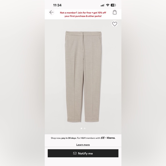 H&M | Pants & Jumpsuits | Hm Beige Slacks | Poshmark